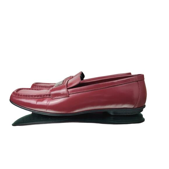 Coach | Shoes | Coach Brick Red Leather Lora Loafers Flats Size 7b ...
